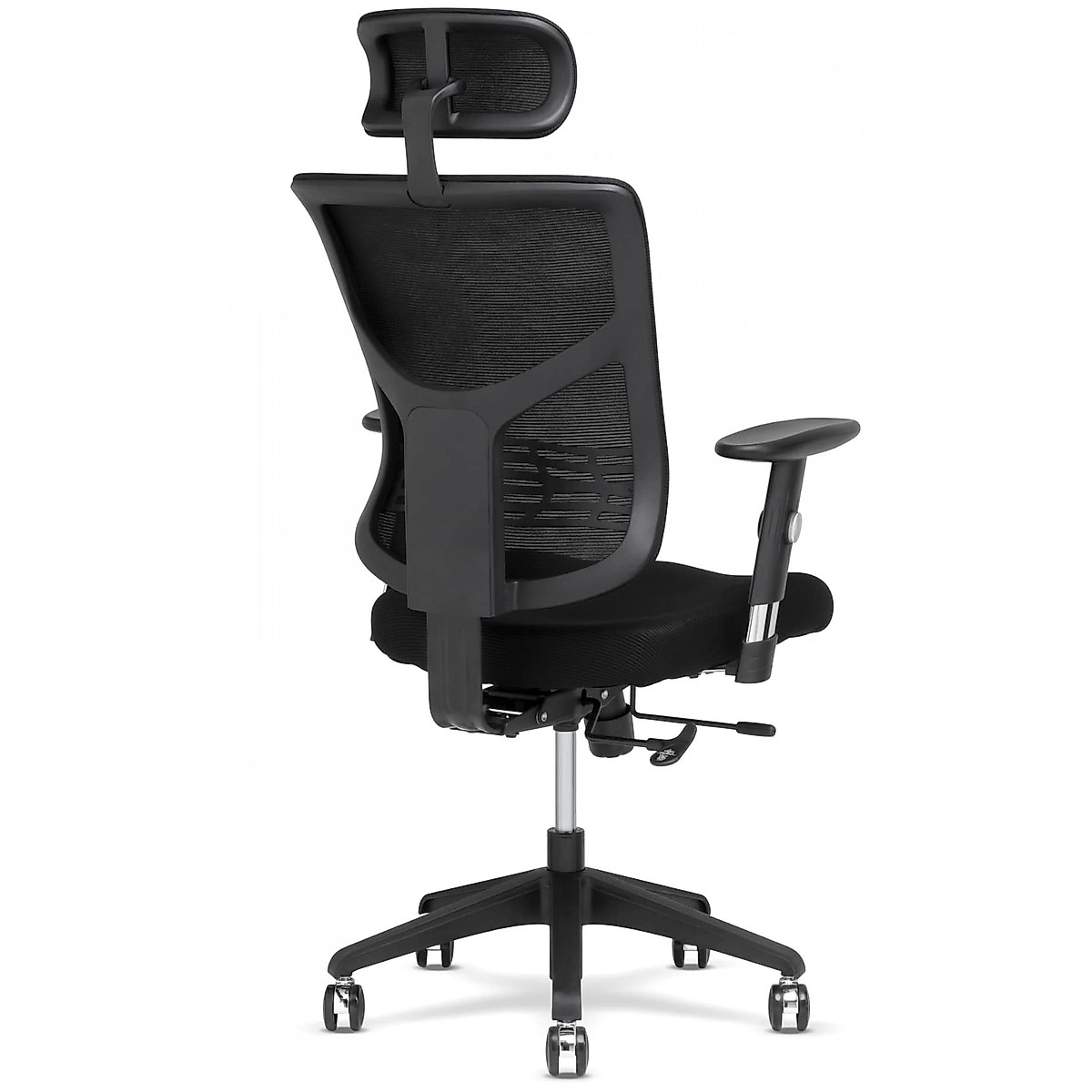 X-Chair X-Project High End Task Chair, Black A.T.R. Fabric with Headrest - Ergonomic Office Seat/Advanced Tensile Recovery Fabric/Highly Adjustable & Supportive/Comfortable Feel/Perfect for Workspace