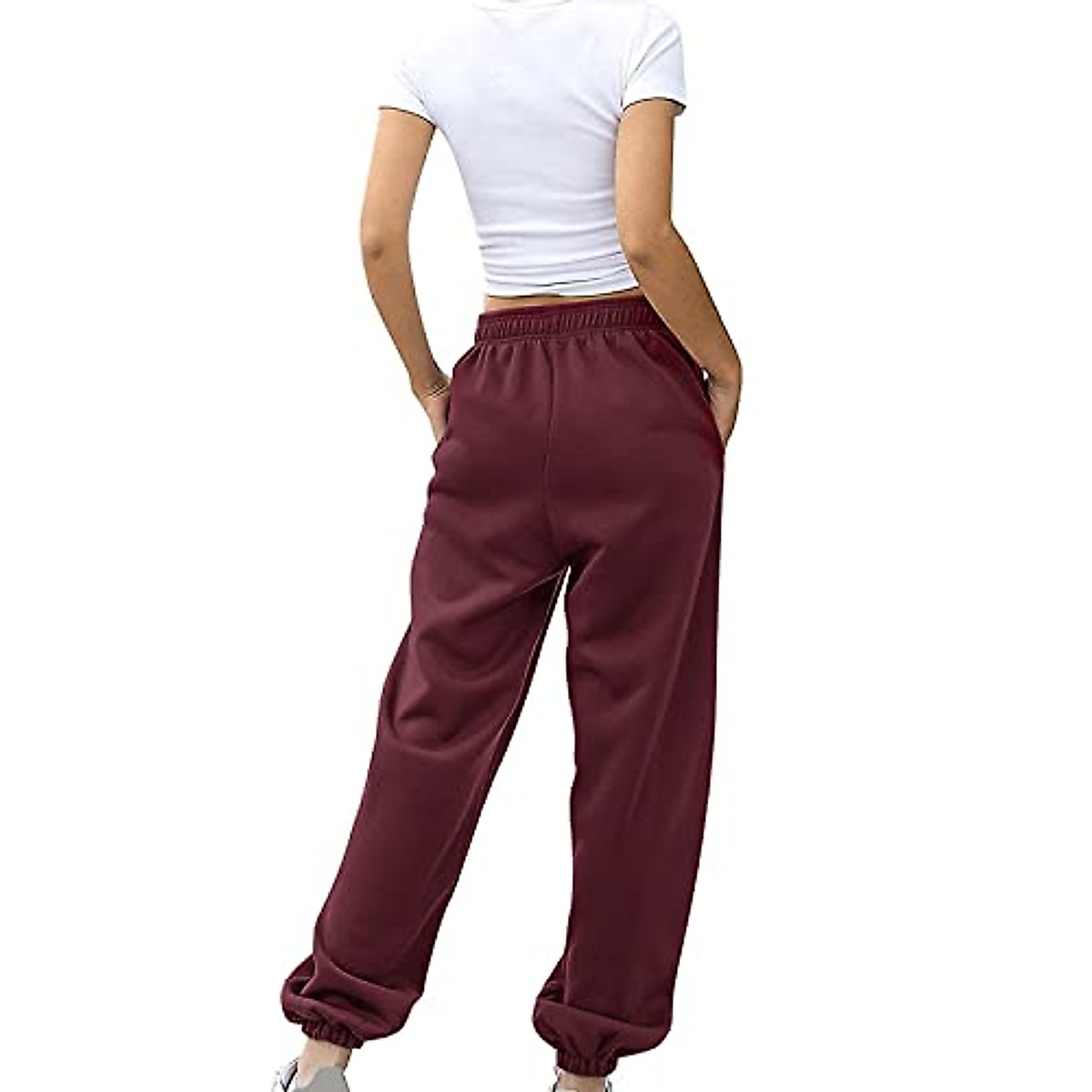 Women's Boho Clothing Women Lounge Pants White Pants Women high Waisted Pants Women Summer Set Cropped Yoga Pant Womens Stretch Capris fold Over Yoga Pant