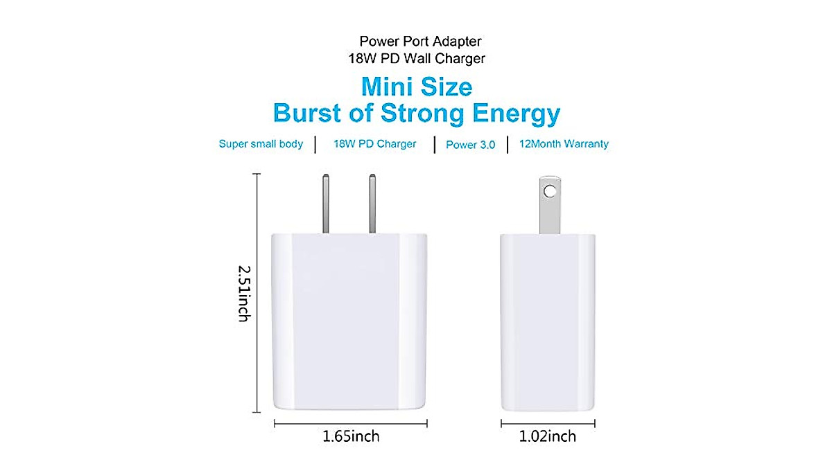 Fast 20W USB C Charging Block for iPhone & Samsung