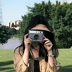 Rieibi Clear Protective Case for Fujifilm Instax Mini Evo Instant Camera - Hard Carrying Case Cover with Shoulder Strap