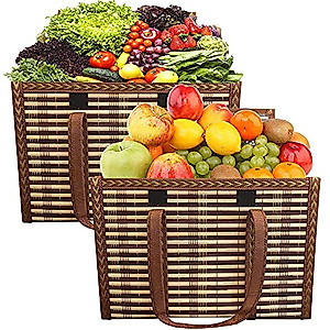Picnic Basket for 2 with lid Handle,Picnic Baskets Empty for Gifts Cheap-Foldable