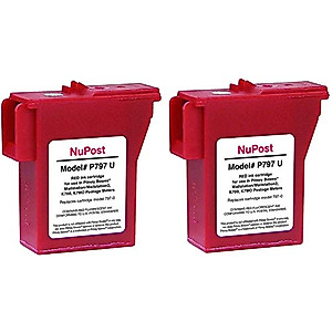K-700, 797-0, 797-Q, 797-M, PB- NuPost Brand NPTK700 Compatible Red Ink Cartridge Replacement for PB Postage Meter Mailstation/Mailstation2 K700, K7MO (2 Pack)