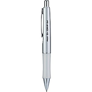 PILOT Dr. Grip Limited Refillable & Retractable Gel Ink Rolling Ball Pen, Fine Point, Metallic Platinum Barrel, Black Ink, Single Pen (36272)