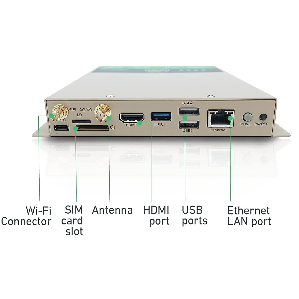IoTInHand InBox710 High Performance Industrial Edge Computer, Industrial Computer Dual-core Cortex-A72, Quad-core Cortex-A53 and Mali T860 MP4 GPU 4K Ultra HD, Linux (Debian9)