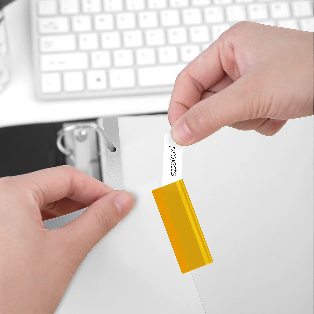 Amazon Basics 3 Ring Binder Dividers With 5 Tabs, Paper Binder Dividers, Insertable Multicolor Plastic Tabs, Pack of 12 Sets (60 Dividers Total)