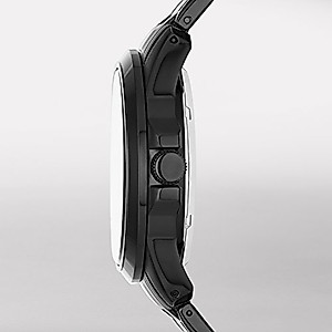 Relic by Fossil Men's Cameron Automatic Self-Winding Stainless Steel IP Skeleton Dial Watch, Color: Black (Model: ZR12110)