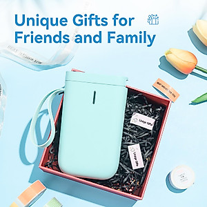 NIIMBOT D11 Label Maker Machine with Tape, Portable Bluetooth Thermal Label Printer Wireless Connection Rechargeable Labeler for Home Office Small Business Storage Organizing, Green