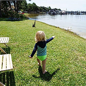 KaWaii Baby Best Fitting Reusable Swim Cloth Diaper Soft Stretchy Mesh Inner, Training Pant, Lightweight, Comfortable, Swimming Lessons, Unisex, Blue, Pack of 5 (M) 24–35 lbs