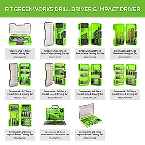 Greenworks 24V Cordless Drill Impact Driver Combo kit, 1/2” Drill & 1/4” Hex Impact Driver Brushless Power Tool Kit, Included 2 Batteries, 1 Charger, 8 pcs Bit Set & Bag
