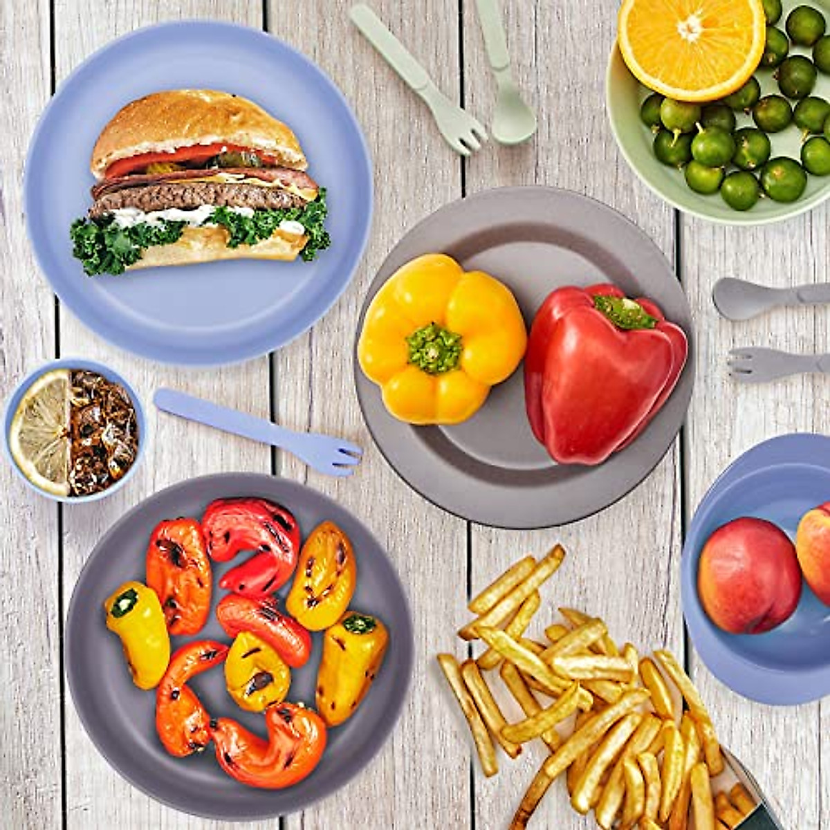 12pcs Bamboo Kids Spoons & Forks for Baby Feeding, Toddler Spoons & Forks Set, ableware for Baby Toddler Kids Bamboo Toddler Dishes & Dinnerware Sets