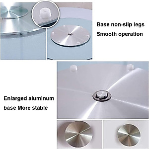 Large Lazy Susan for Table Tempered Glass Rotating Tray Round Tabletop Rotating Tray with Swivel Assist System Silent & Smooth Spin Diameter 30inch
