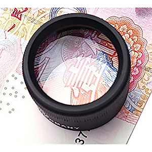 30X Portable Pocket Reading Magnifier Optics Loupes Mini Desk Magnifier Loop Microscope Magnifying Glass Lens for Jeweler Coins Maps Antiques Magazines Electronics (30X 40MM)