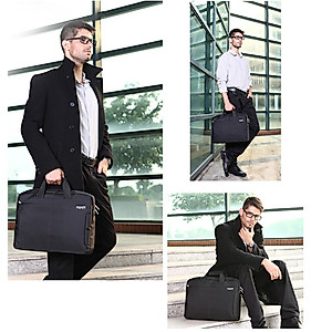 18 Inch Laptop Bag Briefcase Case fits up to 18.4 Inches Notebook Computer Waterproof Shockproof for Men Black