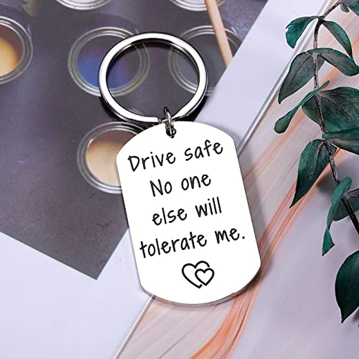 Christmas Gifts for Boyfriend Girlfriend Drive Safe Keychain Valentines Day Gifts for Him Her Stocking Stuffers for Men Women Wife Husband Anniversary Birthday I Love You Gifts Boyfriend Gifts Keyring