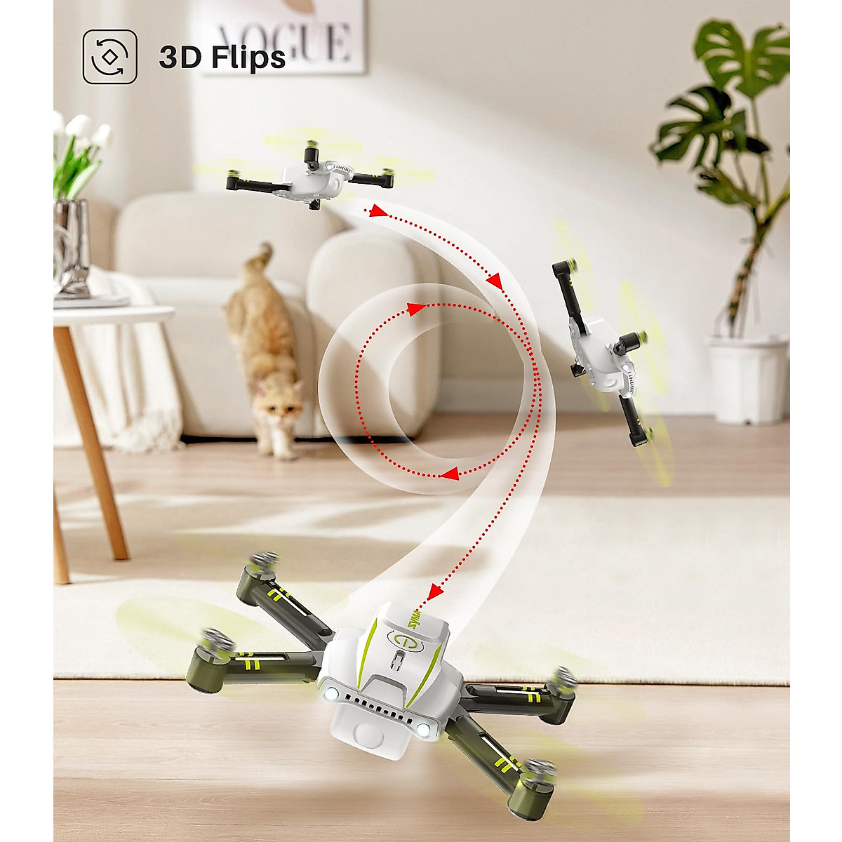 SYMA Foldable Mini Drone for Kids Adults，Portable Pocket Nano Quadcopter with Altitude Hold 3D Flips and Headless Mode Easy to Fly UFO Flying Indoor RC Toys for Beginners