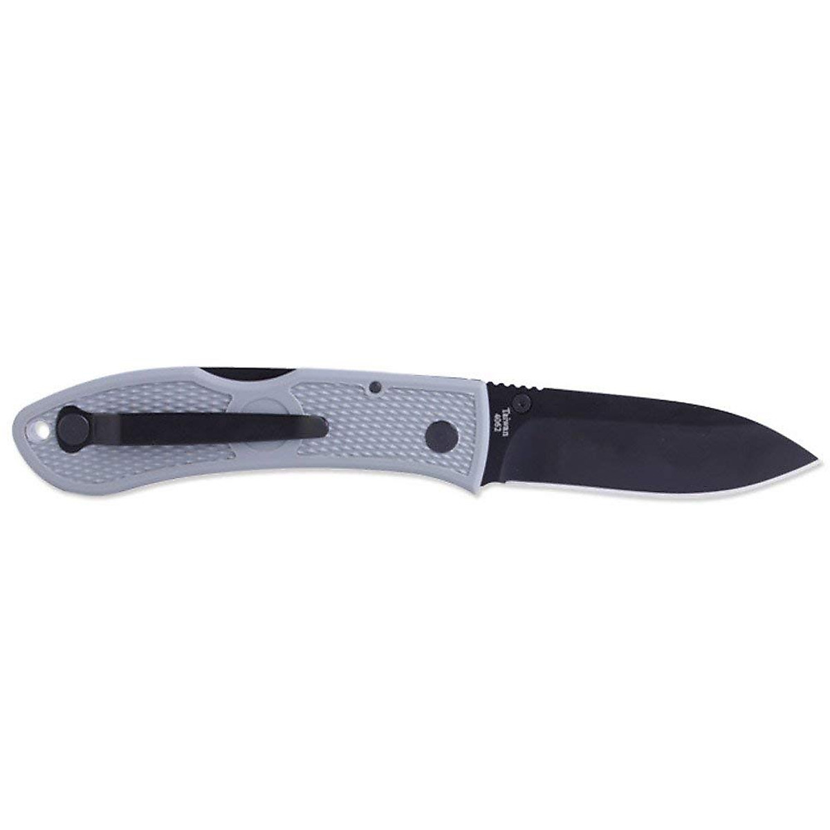 Ka-Bar 4062GY, Dozier Folding Hunter, Gray, Black Clip, Straight Edge