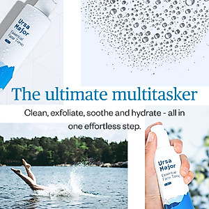 Ursa Major Essential Face Tonic | 4-in-1 Natural Toner to Cleanse, Exfoliate, Soothe and Hydrate | 8 Ounces