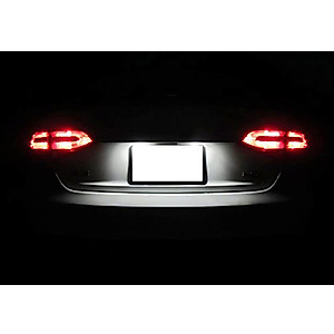 iJDMTOY OEM-Fit 3W Full LED License Plate Light Kit Compatible With Audi 1998-2005 A6 S6 RS6 Avant Wagon ONLY, Powered by 18-SMD Xenon White LED & Can-bus Error Free