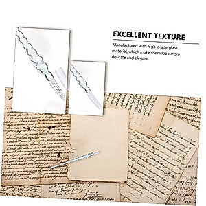 NUOBESTY 10 Pcs Crystal Pen Colorful Pens Japanese Pens Colored Ink Pens Glass Calligraphy Pen Set Crystal Dip Glass Ink Pen Glass Dip Pen Drawing Glass Pen Calligraphy Glass Pen Manual