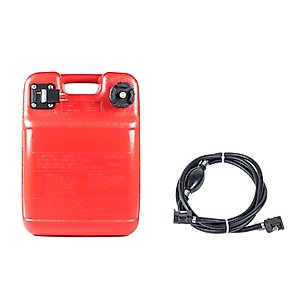 PumuHo Portable Outboard Boat Fuel Tank 6 Gallon/24L for Yamaha Mercury Marine Boat Engine Include 3/8" Gas Hose Pump
