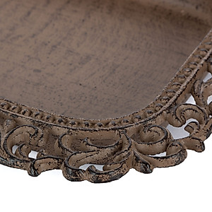 Cream Ceramic Butter Dish with Metal Work in Acanthus Leaf Design