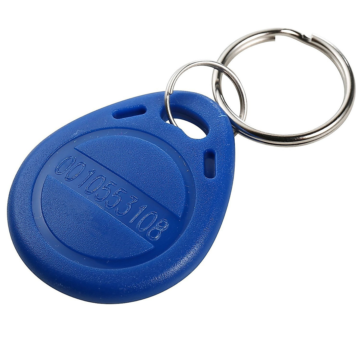 UHPPOTE Proximity 125KHz RFID EM-ID Card Keyfob for Door Access Control - Read Only - Color Blue - 100 Pack