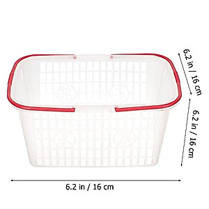 Yardwe Plastic Fruits Picking Baskets 5pcs Kitchen Plastic Baskets with Handle Mini Shopping Basket Decorative Basket Fruit Picking Basket for Vegetables Garden Gathering