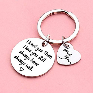 ShiQiao Spl Boyfriend Husband Christmas Gifts I Love You Keychain Lover Couple Gifts Girlfriend Wife Keychain for Valentines Birthday Gifts