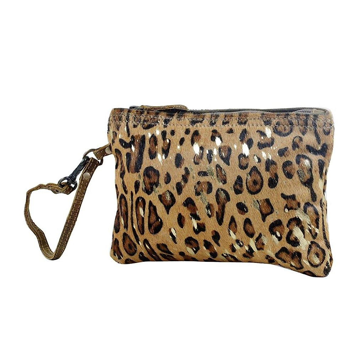 Myra Bag Slick Cowhide Pouch Upcycled Cowhide & Leather S-2827