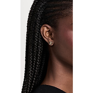 Tory Burch Women's Kira Metal Circle-Stud Earrings, Tory Gold/Tory Silver, One Size