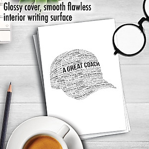 NobleWorks - Bulk Pack of 3 Team Coach Thank You Greeting Cards with Envelopes (1 Design, 3 Each) Sports Teacher Notecards, A Great Coach C6767TYG-US-C3x1