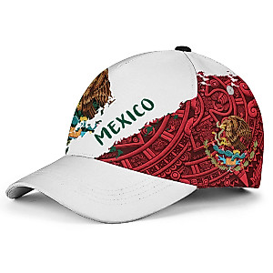 Hieprints Mexico Hat, Mexican Hats for Men Women, Mexico Eagle Flag Baseball Caps Snapback, Gorras De Mexico para Hombres (Mexico Flag 1)