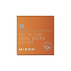 MIZON All in One Snail Repair Cream Snail Mucin with 12 Natural Extracts Korean Recovery Cream for Fine Line & Blemish Care (2.53 Fl Oz Pack of 1)