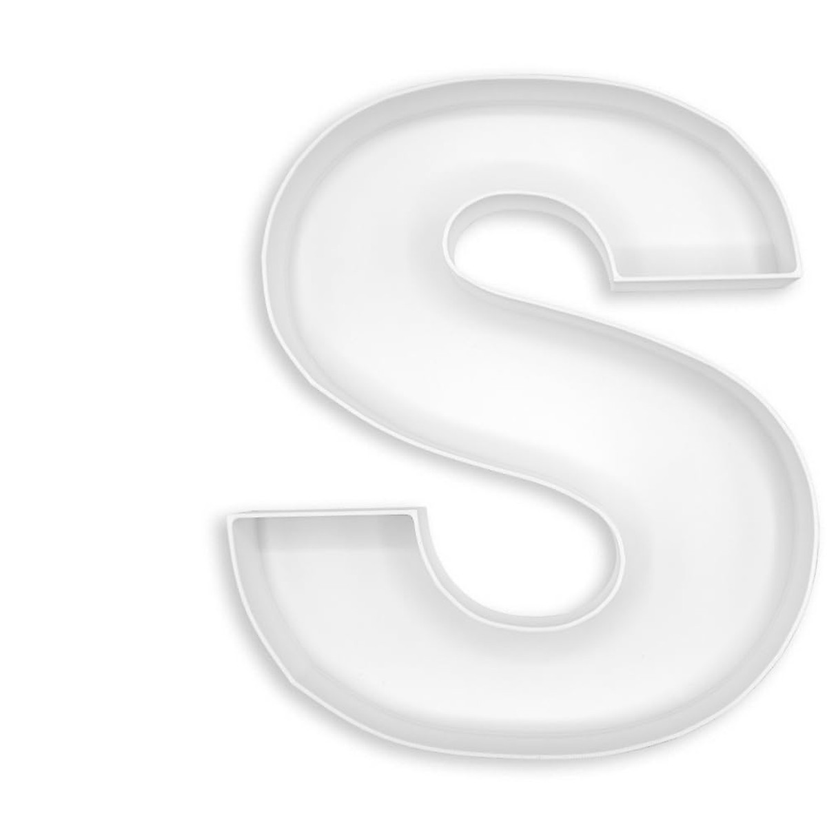 10" Reusable Plastic Box Form Tray Display for Treats, Charcuterie, Cake Pop, Candy, Charcuterie Box, Custom Charcuterie Letters Fillable - Reusable Letter Box - (White Plastic, S)