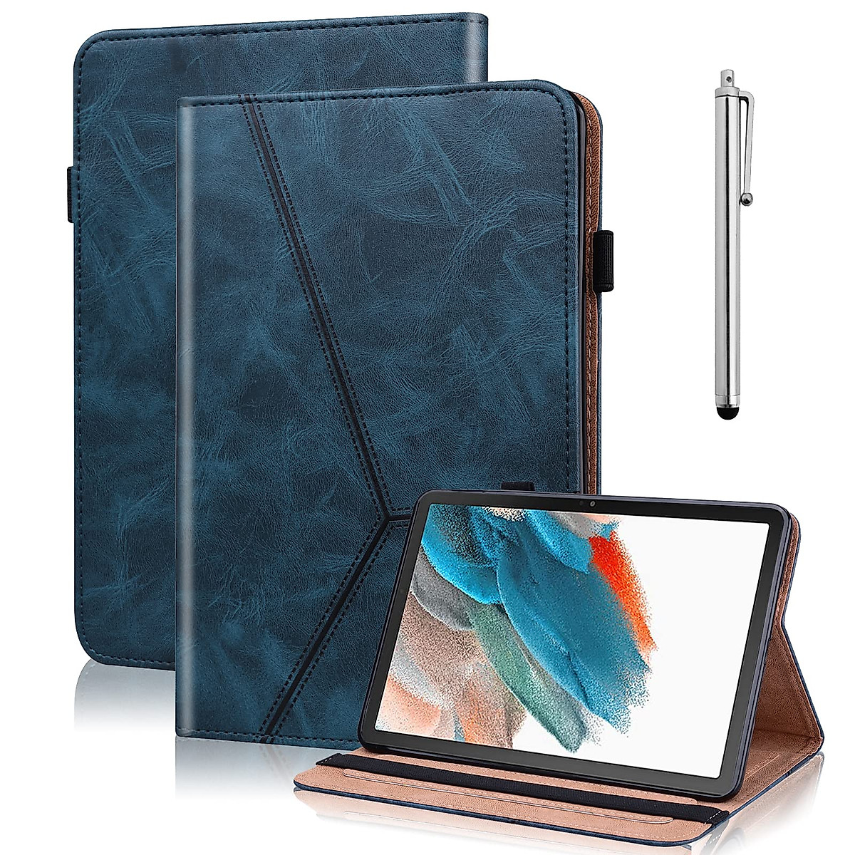 VODEFOX Case for Xiaomi Redmi Pad SE 11 inch 2023 Released,PU Leather Flip Solid Color Stand Case Cover with Card Solt Protective Cover for Redmi Pad SE Tablet - Blue