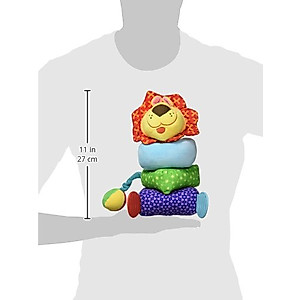 Nuby Build a Buddy- Plush Ring Stacker, Lion