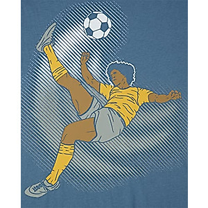 The Children's Place Boys Sports Long Sleeve Graphic T-Shirts Soccer Player Kick X-Small
