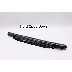 yinfente Violin Cello Bow Case Bow Bag Carbon Fiber Violin Bow Cases Strong Light Hold 2pcs Bow (black)