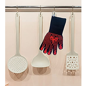 Grill and Bake Gloves,1472 Degree F Heat Resistant Grill Gloves,Non-Slip Oven Gloves Long Kitchen Gloves,arm Protection for,Grill,Cooking,Baking,Cutting,air Fryer