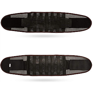 Breathable Lumbar Support Pain Relief Adjusable Self-Heating Magnetic Therapy Prevention Spine Injury and Improves Posture Lower Back Belt Brace Unisex (Size : X-Large)