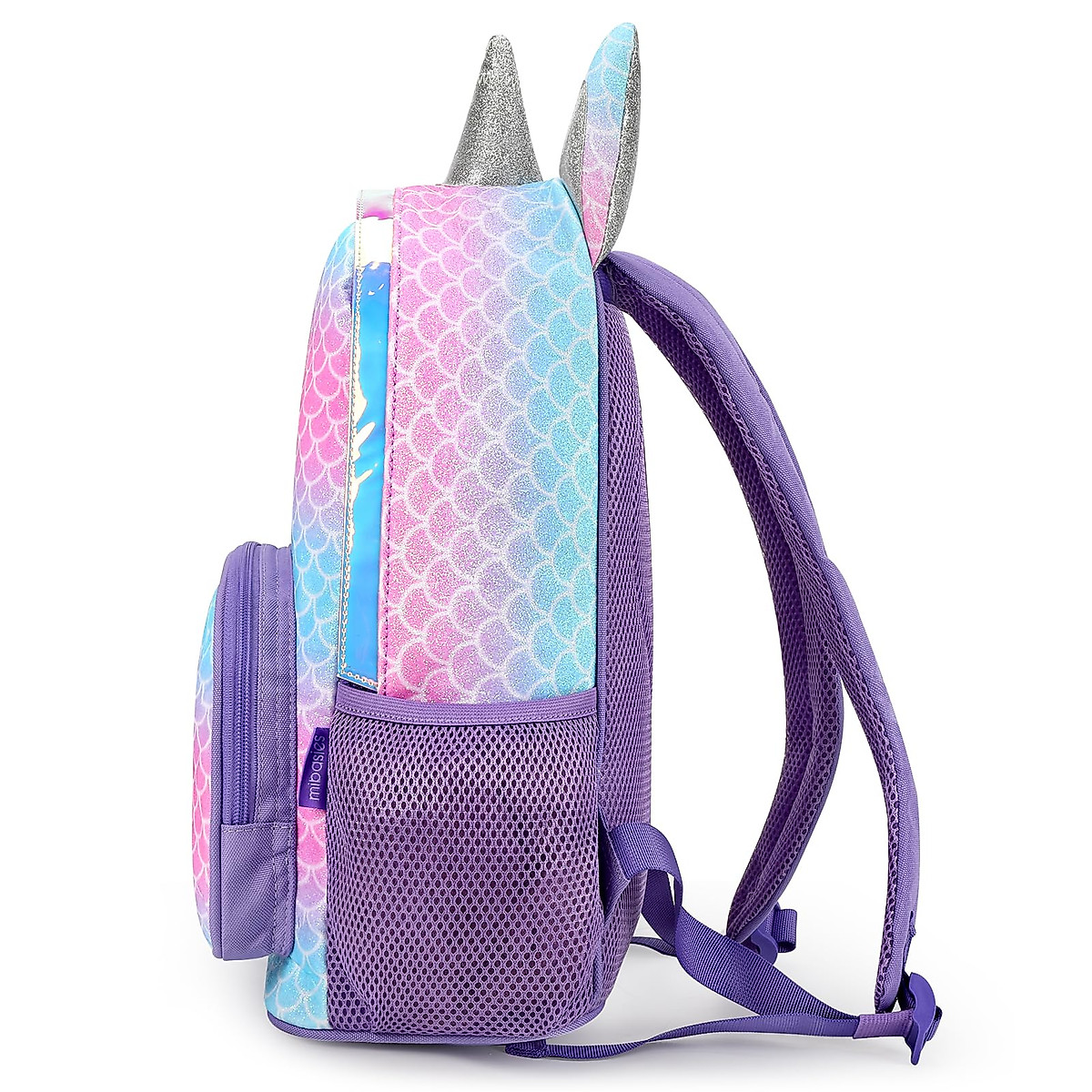 mibasies Kids Unicorn Backpack for Girls Rainbow School Bag (Rainbow Glitter)