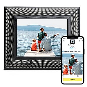 Aura Smith 2K WiFi Digital Picture Frame, 10.1”, Add Photos with Aura App, Free Unlimited Storage - Easy to Use - Plays Videos - The Best Digital Photo Frame - Black Onyx