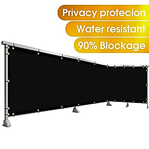 DearHouse Balcony Privacy Screen Cover, 3.5ft x16.5ft Privacy Screen Balcony Shield for Porch Deck Outdoor Backyard Patio Balconys, Includes 35 pc Cable Ties