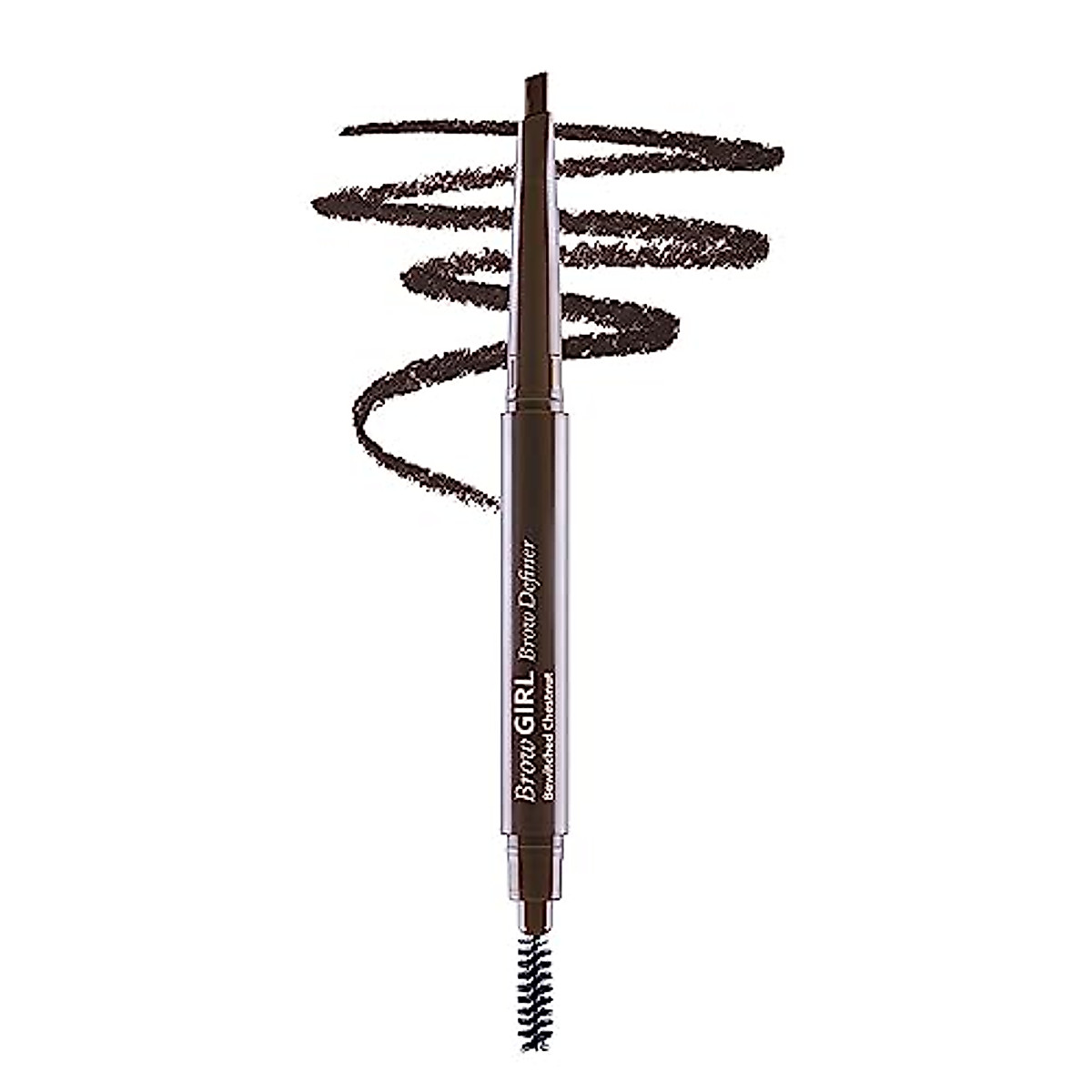 Nykaa Cosmetics Browgirl Eyebrow Definer Pencil - Shape and Fill in Brows - Gives Natural, Fuller-Looking Appearance - Groom Hairs in Place with Built-In Spoolie - Bewitched Chestnut - 0.01 oz