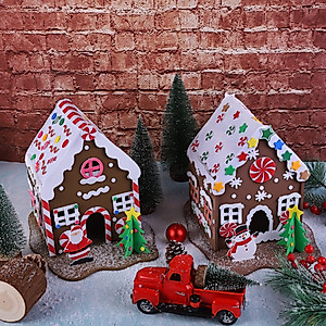 Elcoho 3 Sets of Gingerbread House DIY Craft Kit 3D Christmas Foam Stickers Decorations Party Crafts Decorations for Christmas Party Favors Project Art and Craft DIY Kit