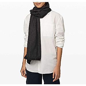 LULULEMON Vinyasa Scarf (Heathered Herringbone Heathered Black Black, One Size)