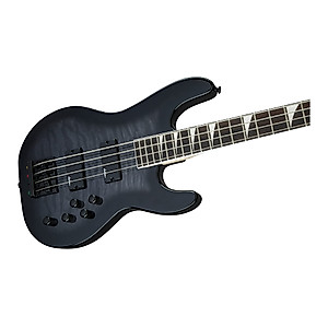 Jackson JS Series Concert Bass JS3Q, Transparent Black Burst, Amaranth Fingerboard