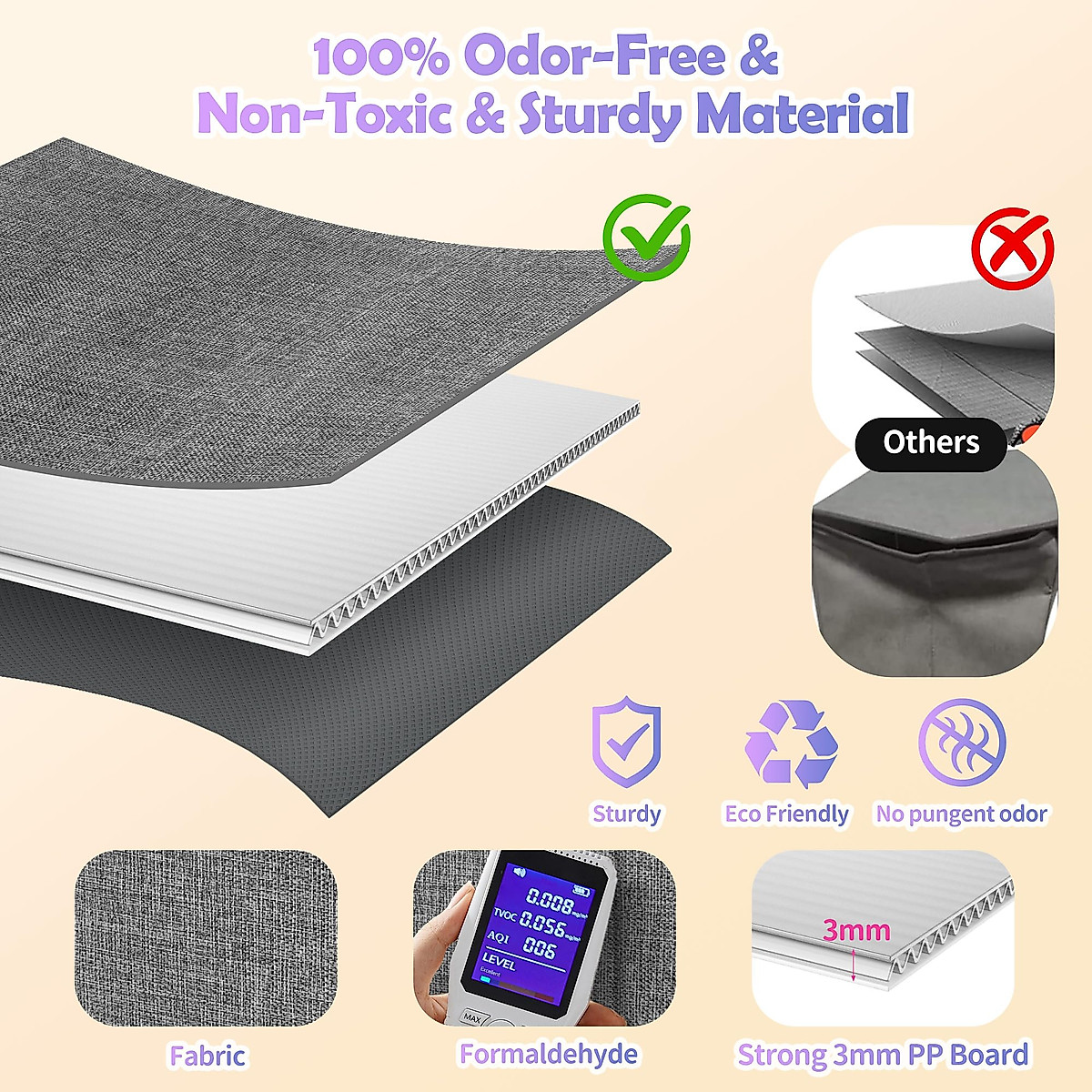 Extra Large Toy Box, Collapsible Sturdy Kids Toy Chest for Boys, Girls, Kids, 41"x14"x16"Toy Storage Organizer Toddler Storage Bins with Lids, Toy Box basket for Living Room, Bedroom, Nursery, Gray