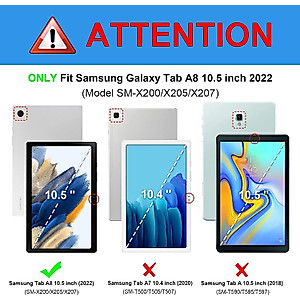 RTOBX Kids Case for Samsung Galaxy Tab A8 10.5 Inch 2022, Galaxy Tab A8 Case with Screen Protector, Shockproof Handle Stand Case for Samsung Galaxy Tab A8 10.5” 2022 (SM-X200/SM-X205/SM-X207), Blue