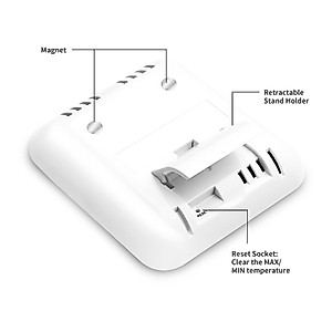 Digital Thermometer Indoor Hygrometer Humidity Meter Room Temperature Monitor Large LCD Display Max/Min Records for Home Car Office White by SoeKoa (2 Pack)
